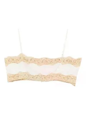 BODE Trousseau Lace Bra - Neutrals