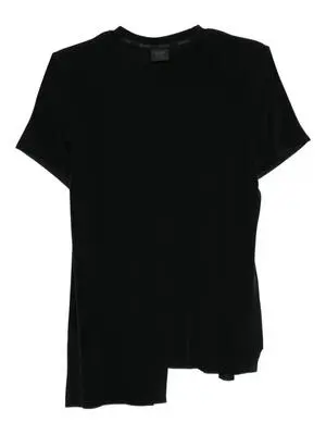TEAM WANG DESIGN Raw-edge T-shirt - Black