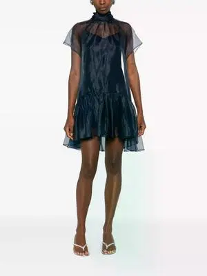 Simkhai Beaux Ruffled Mini Dress - Blue