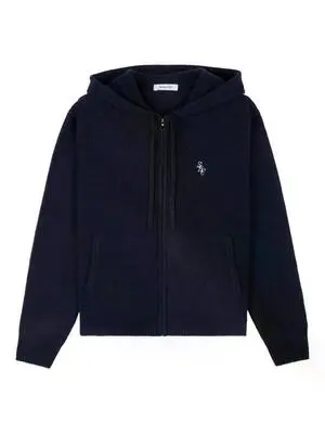 SPORTY & RICH Zip-up Hoodie - Blue