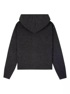 Sporty & Rich Embroidered Zip Hoodie - Grey