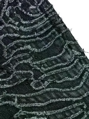 FREE REFILLS Zebra-pattern Embellished Jeans - Black