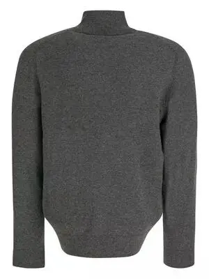 Vince Long-sleeve Zip Neck Sweater - Grey