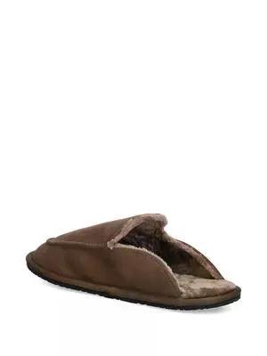 BOSS Microfibre Slip-on Slippers With Rubber Sole