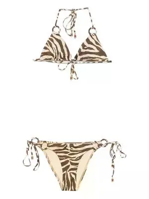 Zimmermann Wanderlust Ring-tie Bikini - Brown