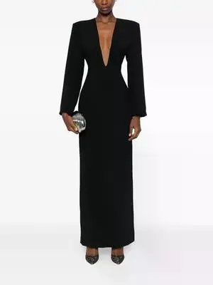 Solace London Deacon Long-sleeve Maxi Dress - Black