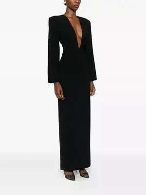 Solace London Deacon Long-sleeve Maxi Dress - Black