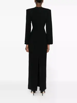 Solace London Deacon Long-sleeve Maxi Dress - Black