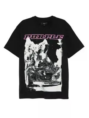 PURPLE BRAND Jersey Short-sleeve T-shirt - Black