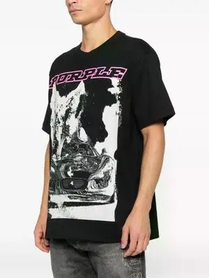 PURPLE BRAND Jersey Short-sleeve T-shirt - Black