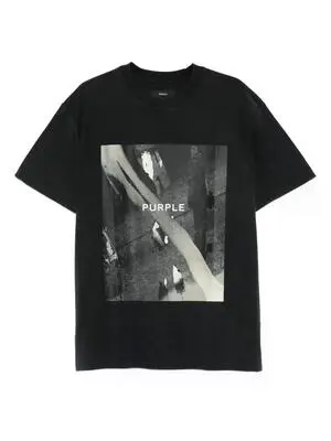 Men's Black Printed T-Shirts