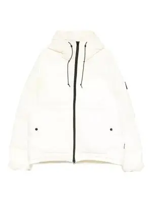 Stone Island Hooded Zip-up Jacket - White