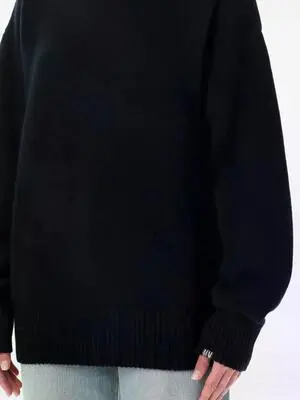 Extreme Cashmere Roll-neck Dropped-shoulders Sweater - Black