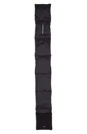 UGG Uggfluff Packable Quilted Faux Shearling Trim Scarf - Black
