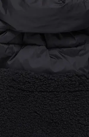 UGG Uggfluff Packable Quilted Faux Shearling Trim Scarf - Black