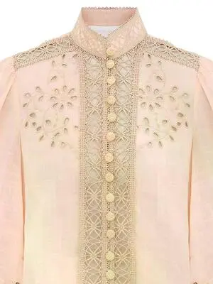 Zimmermann Floral-embroidered Button Shirt