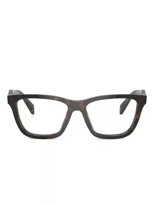 Prada Square Frame Eyeglasses - Brown