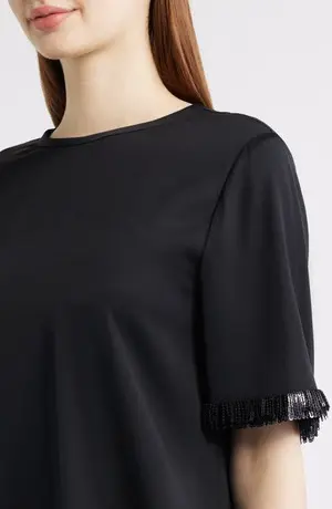 Kobi Halperin Sequin Trim Silk Top