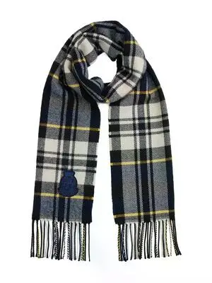 Tommy Hilfiger Plaid-pattern Fringed Scarf - Blue