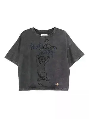 VIVIENNE WESTWOOD Fawn Box Graphic Box T-shirt - Grey