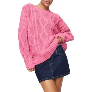 PRINCESS POLLY Anaya Cable Stitch Oversized Sweater