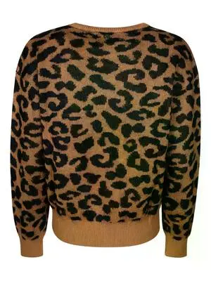 SUN 68 Animal-print Crew-neck Sweater