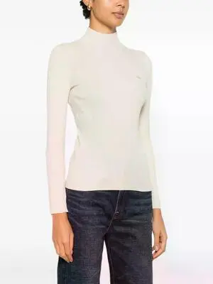 Maison Kitsuné Ribbed Mock-neck Top