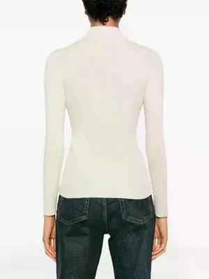 Maison Kitsuné Ribbed Mock-neck Top