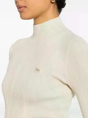 Maison Kitsuné Ribbed Mock-neck Top