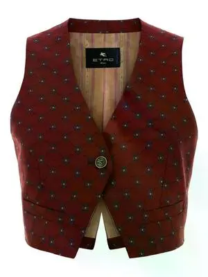 Etro Patterned Wool-blend Waistcoat