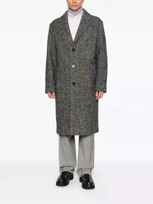 AMARANTO Herringbone Button Coat
