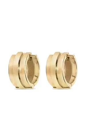 AZLEE 18k Yellow Staircase 3-tier Huggie Earrings - Gold