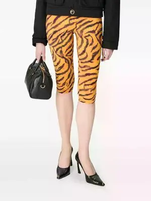 MARINE SERRE Tiger-print Trousers - Orange