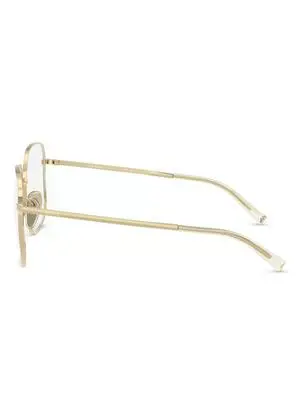 Prada Round-frame Glasses - Gold