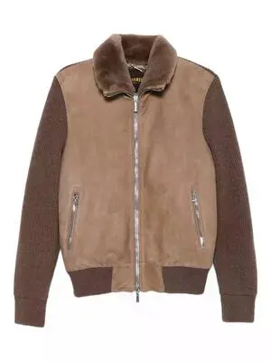 MOORER Zip Jacket - Brown