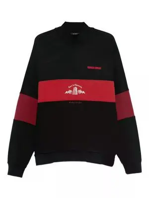 WILLY CHAVARRIA Colourblock Mock-neck Sweater