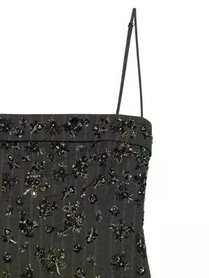 Simkhai Anden Embellished Mini Dress - Grey