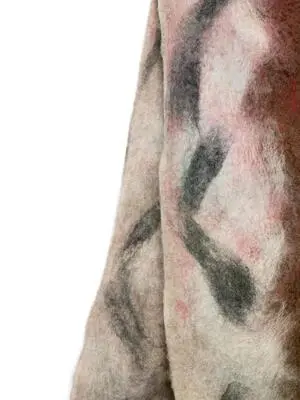 SILVANA Jagged-edge Scarf - Red
