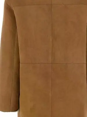 HISO Shearling Coat With Wide Lapels