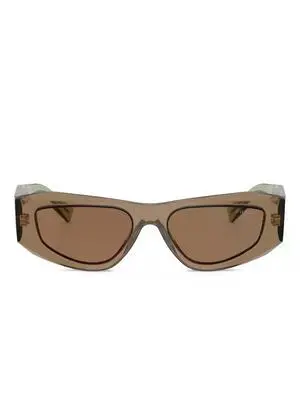 Prada Symbole Rectangular Sunglasses - Brown
