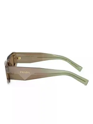 Prada Symbole Rectangular Sunglasses - Brown