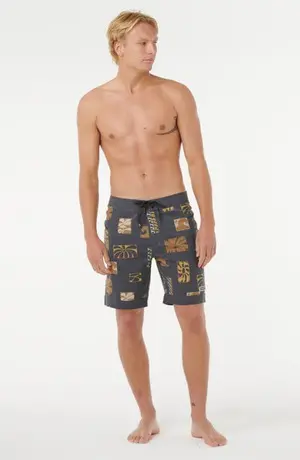 Rip Curl Mirage Printed Board Shorts - Washed Black