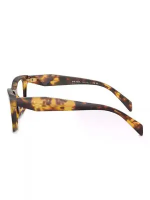 Prada Square Frame Glasses - Brown