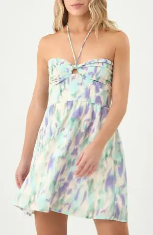BOAMAR Winsor Halter Cover-up Minidress - Turquoise Multi