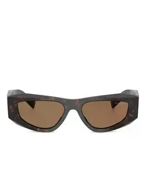 Prada Symbole Rectangular-frame Sunglasses - Brown