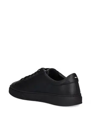 BOSS Leather Trainers With Rubber Sole - Black