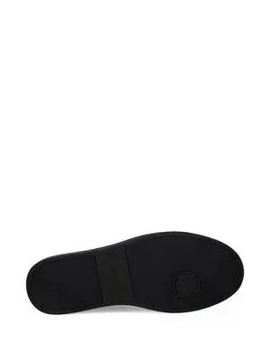 BOSS Leather Trainers With Rubber Sole - Black