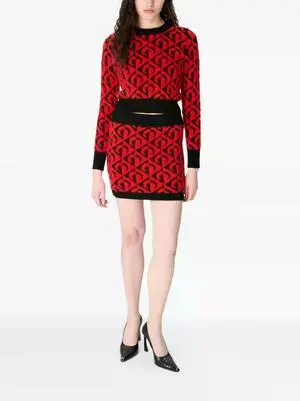 MARINE SERRE Moon Lozenge-knit Sweater