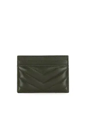 Saint Laurent Credit Card Case In Olive