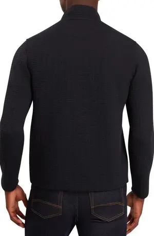 Ted Baker London Waffle Texture Quarter Zip Pullover